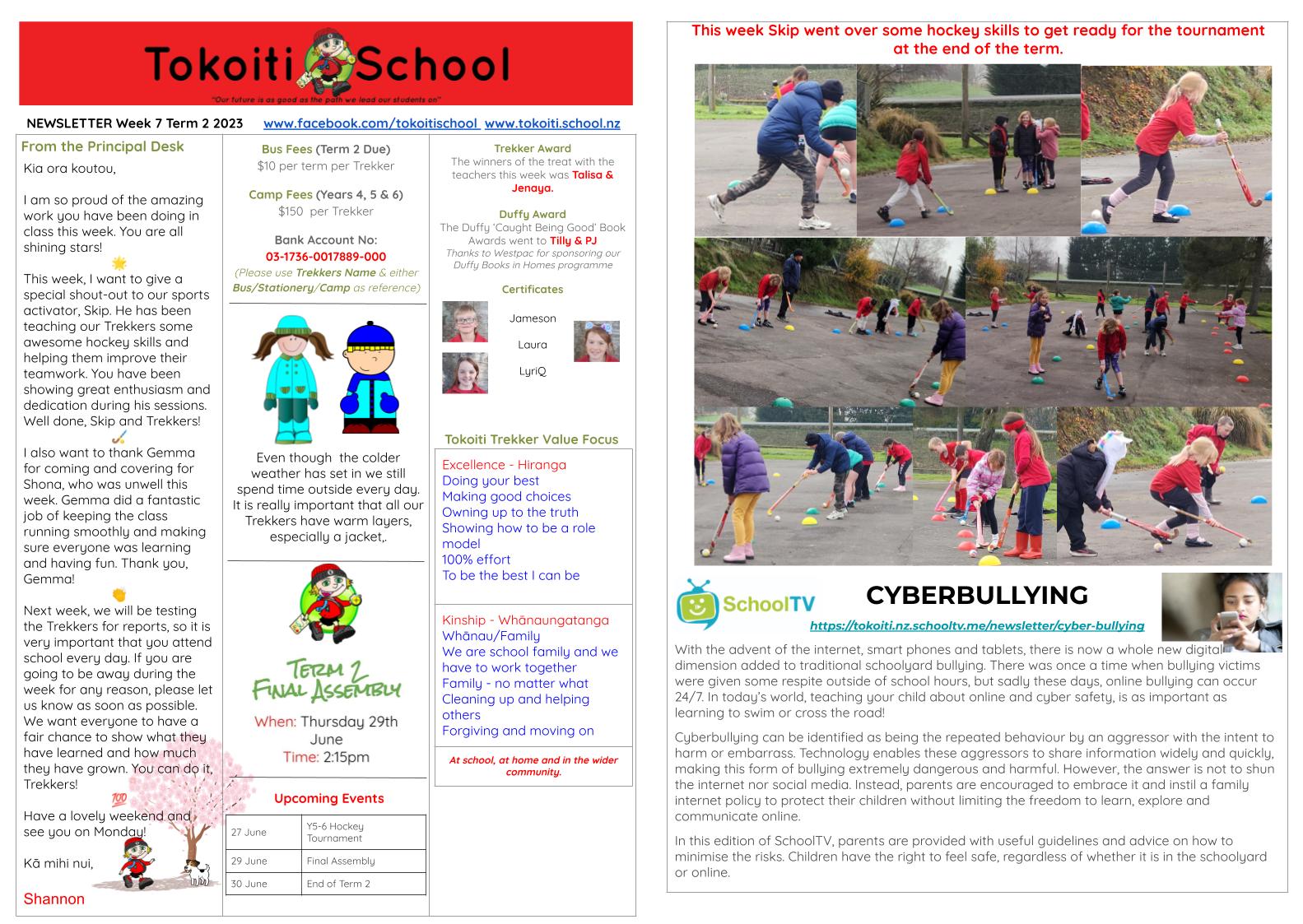 Newsletter Week 7 Term 2 | Tokoiti School